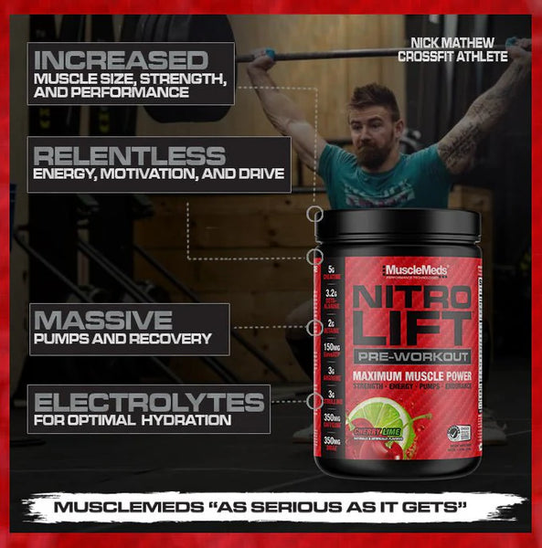 MuscleMeds NITRO LIFT Pre-Workout, Strength + Performance – JNK Nutrition