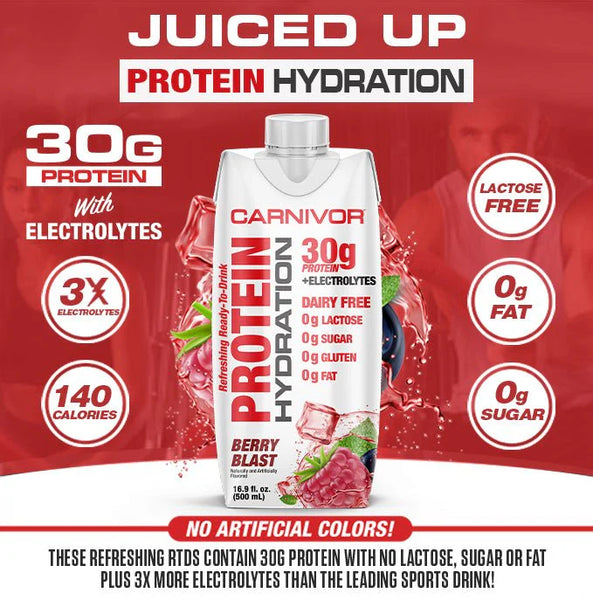 CARNIVOR PROTEIN HYDRATION RTD - 30 grams of protein + Electrolytes ...